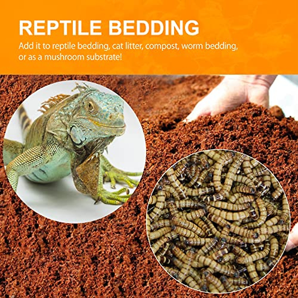 Hodiax Premium Coco Coir Brick, 1.4Lb High Nutrinent Compressed Coconut Soil, OMRI 100% Organic Low EC & PH Balanced Potting Soil for All Plants Gardening, Hydroponics and Reptile Substrate (650G x 2)