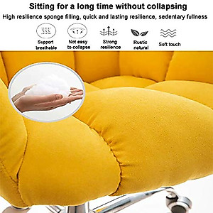 MayNuo Office Chair Gaming Chair Computer Chair Ergonomic Adjustable Linen Office Chair with Soft Seat,Modern Mid-Back Computer Desk Chair,Swivel Chair Task Executive Chair for Men Women Adult/Gray/60