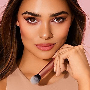 Real Techniques Expert Face Professional Foundation Makeup Brush for Even Streak Free Application, Dense Bristles For Buffing, Orange, 1 Count