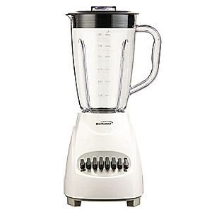 Brentwood JB-220W 12-Speed Blender with Plastic Jar (White), 50oz Plastic Jar
