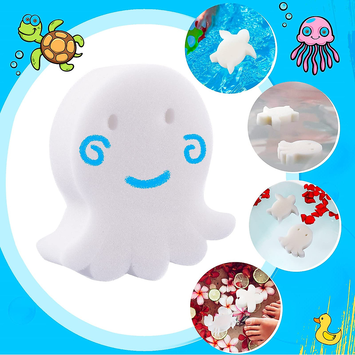 25 Pieces Hot Tub Scum Absorber Hot Tub Accessories Oil Absorbing Sponge Remover Floating Sponges for Hot Tub Swimming Pool and Spa (White)