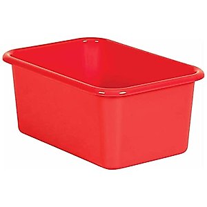 Teacher Created Resources® Red Small Plastic Storage Bin