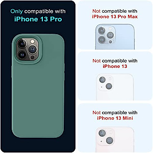OTOFLY Designed for iPhone 13 Pro Phone Case, Silicone Shockproof Slim Thin Phone Case for iPhone 13 Pro 6.1 inch (Midnight Green)
