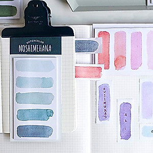 YUBBAEX Watercolor Sticky Notes Set Colorful Memo Stickers with Dotted line -2 3/8" x 4 5/8" 20Pcs/Pack, 4Packs (Forest Smell)