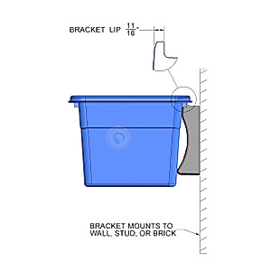 CAD Precision Inc. Recycle/Compost Bin Hanging Bracket, the EZ bin brac (for WIDE lip bins) - see details