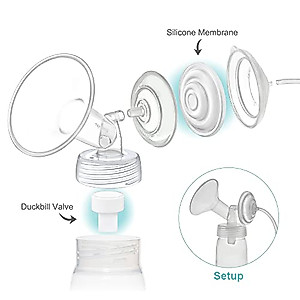 Maymom Pump Parts Compatible with Spectra S1 Spectra S2 Spectra 9 Plus Incl Duckbill Valve Silicone Membrane Replace Spectra Duckbill Valve Spectra S2 Replacement Parts Not Original Spectra Pump Parts