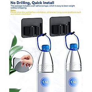 2 Pack Broom Holder Wall Mount, Broom Holder, Mop and Broom Holder Wall Mount, Broom Organizer Wall Mount, Broom Hanger Wall Mount, Mop Holder, Broom Holder Wall Mount Self Adhesive for Kitchen Toilet Storeroom