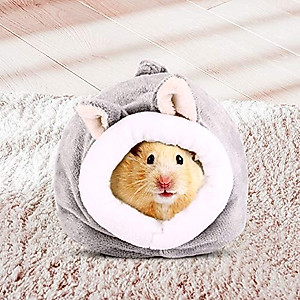 balacoo Hamster Winter Warm Bed House Hideout Small Animals Sleeping Cave Cotton Nest for Rat,Dwarf Hamster,Syrian Hamster