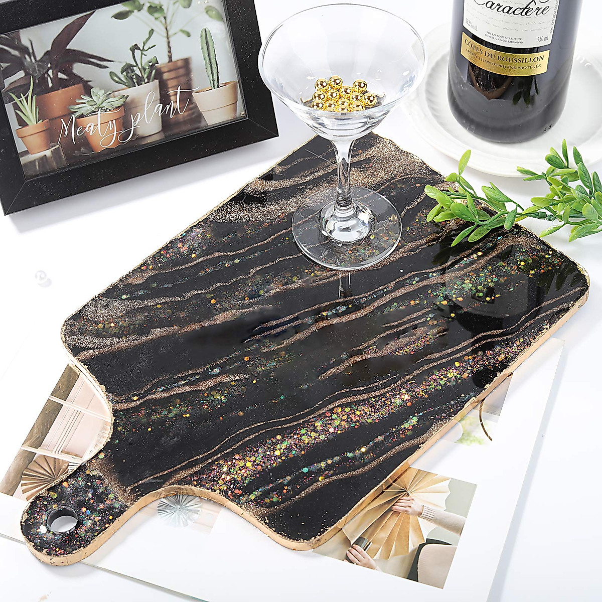 LET'S RESIN Silicone Resin Tray Molds, Epoxy Resin Molds for Rectangle Cutting Board, Large Silicone Molds for Resin Serving Tray, Resin Casting, Resin Art…