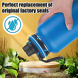 Palksky 9pcs Silicone Water Bottle Gasket Replacement for Thermoflask 24oz/32oz/40oz/64oz Insulated Stainless Steel Water Bottle Lid with Tweezers for Water Bottle Straw Lid, Chug Lid & Chug Spout