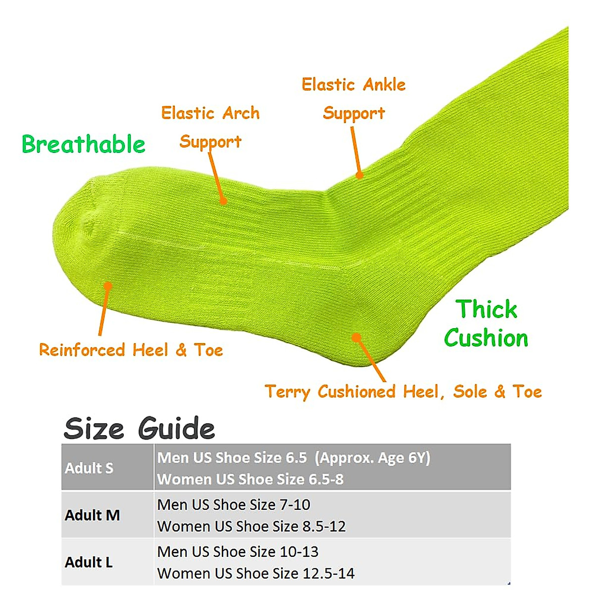 COUVER Unisex White Striped Knee High Softball/Sports Socks, Blue, Medium Size, 1 Pair