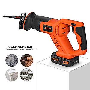 AIOPR 20V Cordless Reciprocating Saw with 5 Blades (97705)