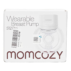 Momcozy S12 Pro Hands-Free Breast Pump, Wearable Pump with Comfortable Double-Sealed Flange, 3 Modes & 9 Levels Electric Pump Portable for Easy Pumping, Smart Display, 24mm