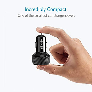Anker 24W 4.8A Car Charger, 2-Port Ultra-Compact PowerDrive 2 Elite with PowerIQ Technology and LED for iPhone XS/Max/XR/X/8/7/6/Plus, iPad Pro/Air/Mini, Galaxy Note/S Series, LG, Nexus, HTC, and More