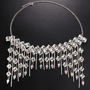 STONEFANS Rhinestone Flapper Headpiece for women Bridal Squared 1920s Headband Great Gatsby Hair Jewelry Accessories Costume (Silver1)