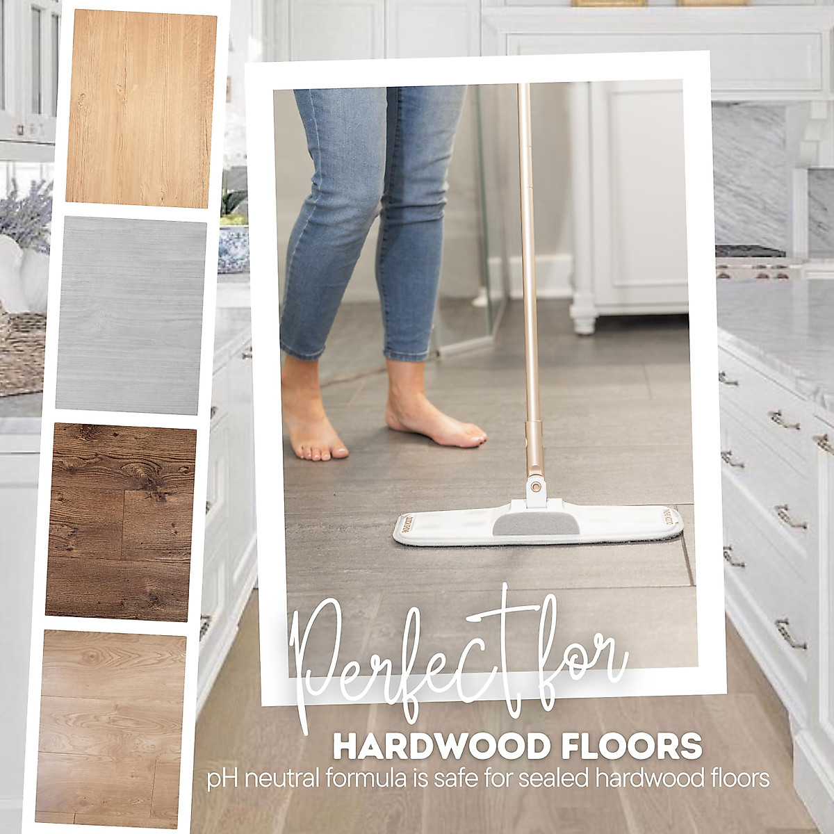 Quick Shine Hardwood Floor Luster 64oz | Plant-Based Cleaner & Polish w Carnauba | Simply Squirt & Spread | Don't Refinish It, Quick Shine It | Safer Choice Cleaner | Restore-Protect-Refresh