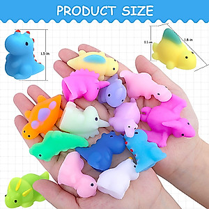 POKONBOY 30pcs Squishies Mochi Squishy Toys, Mini Dinosaur Unicorn Squishy Stress Relief Toys Party Favors for Kids Classroom Prizes Easter Basket Stuffers for Boys and Girls Age 3+
