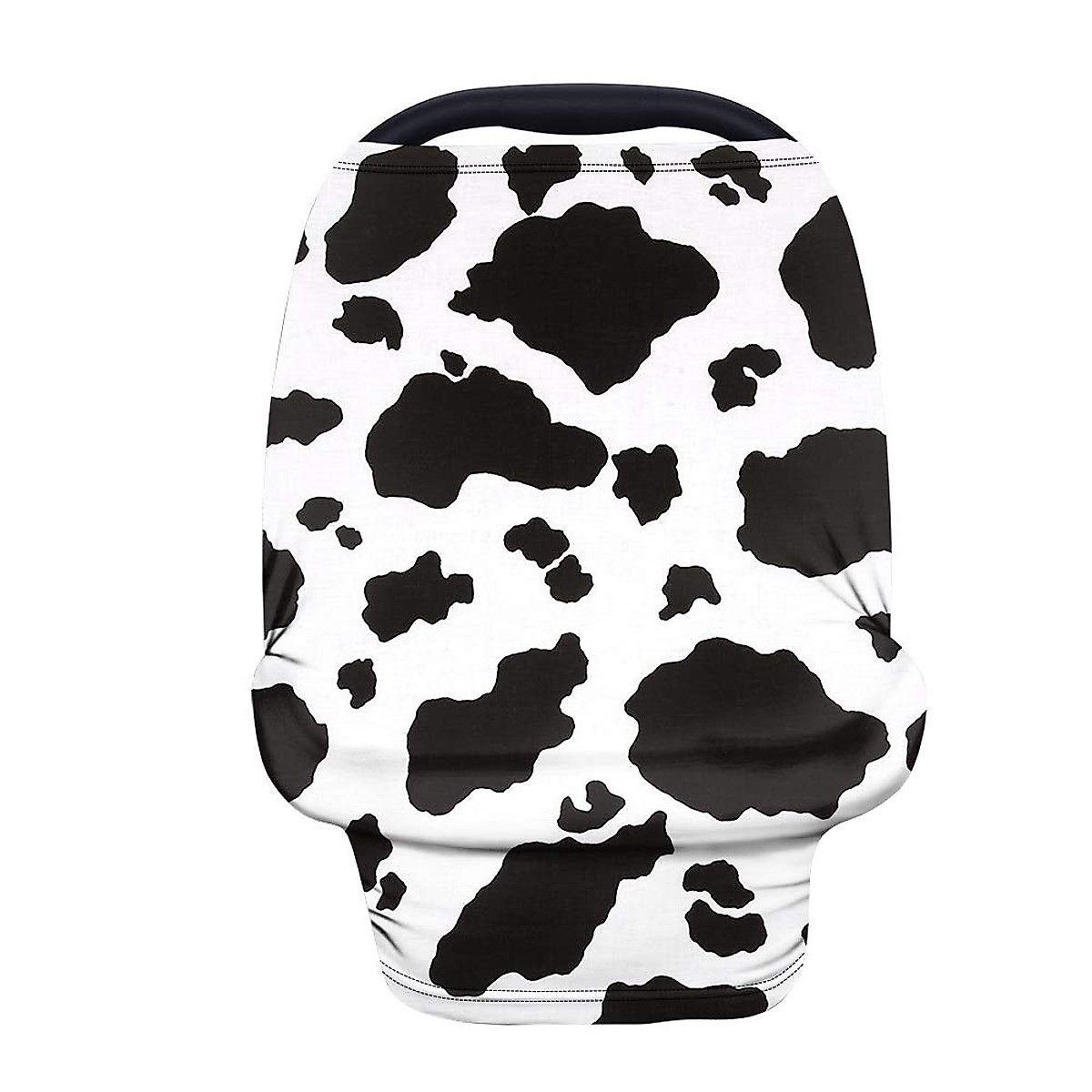 Biyejit Cow Print Infant Carseat Canopy Baby Car Seat Covers Nursing Cover Breastfeeding Scarf Shawl for Stroller High Chair Shopping