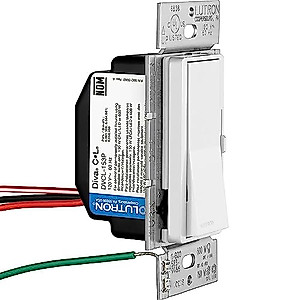 Lutron Diva LED+ Dimmer Switch for Dimmable LED, Halogen and Incandescent Bulbs, 150W/Single-Pole or 3-Way, Light Almond (2-Pack)