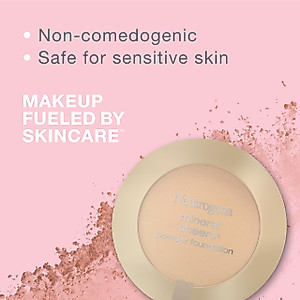 Neutrogena Mineral Sheers Compact Powder Foundation, Lightweight & Oil-Free Mineral Foundation, Fragrance-Free, Soft Beige 50.34 oz