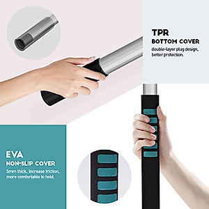 TelesPro 5-12FT Telescoping Extension Pole | Lightweight Aluminum Rod | Multi-Purpose Extendable Pole with Universal Twist-on Metal Tip | Ideal for Painting, Dusting, Window Cleaning,Tree Sawing