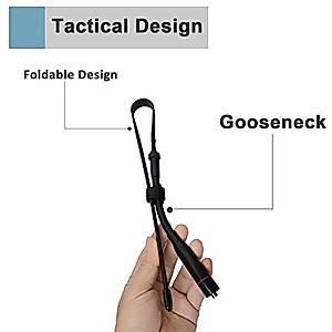HYS Tactical Foldable Whip Antenna, SMA-Female, VHF UHF 144/430Mhz, Gooseneck Antenna for Kenwood TYT Retevis BAOFENG UV-82 UV-B5 GT-3 BF-F8HP UV-5RA UV-5RE UV-5R Two-Way Radio Scanner