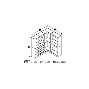 Bestar Pur Walk-in Closet Organizer in White, 83W