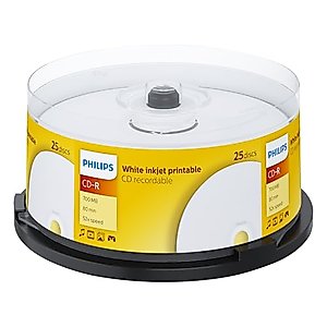Philips - 25 x CD-R - 700 MB (80min) 52x - ink jet printable surface - storage media