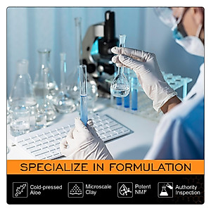 ZealSea Vitamin C American Kaolin Clay Mask with Turmeric, Pro Ultra-Fine Creamy Texture, Deep Pore Cleansing Even Skin Tone Brighten Control Oil Detoxify, 30% Aloe, Jojoba Oil, Shea Butter & Squalane