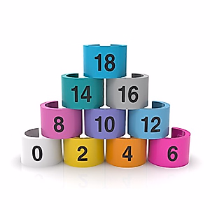 discount sizing Colored Hanger Sizer Garment Markers - Size 0-18 (Choose Your Size(s)) Color Coded Size Clips - 100 Pieces/Size (Set0-18, Multi)