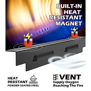 Wind Guards for Blackstone 36 inch Griddle, Magnetic Wind Screens, Blackstone Griddle Accessories, Fit with Hood, Rear Grease Cup and Side Shelf, Heat Shield for Side Table, Grilling Gifts, Black