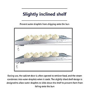 5-Layer Electric Hot Food Warmer,Steamed bun Warmer Machine,Commercial Bun Steamer,Food Steamer Warmer with 30-110℃ Temperature Range for Store Buffet Restaurant,etc.1200W