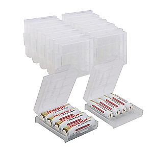 Tenergy 10 Pack Plastic Storage Case for AA/AAA Batteries (Batteries Sold Separately)