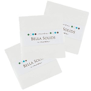 Bella Solids - 3 Charm Pack Bundle - 126 Squares (White)