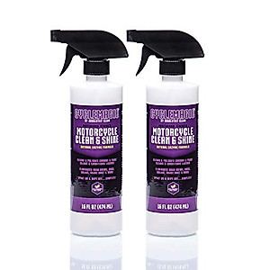CycleMagic Motorcycle Clean and Shine Motorcycle Cleaner & Conditioner, Chrome Cleaner, Leather Cleaner, Paint | Eliminates Grime, Brake Cleaner, Dirt & Debris | (16oz Spray Bottle 2pack (Save 25%))