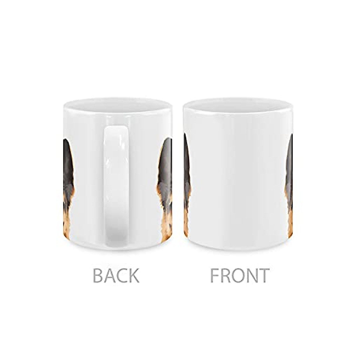 MUGBREW Black Tan German Shepherd Dog Ceramic Coffee Mug Tea Cup, 11 OZ