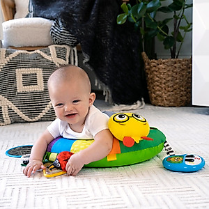Baby Einstein Cal-a-Pillow Tummy Time Activity Pillow, Multisensory, Cal The Caterpillar, Ages 0+ Months