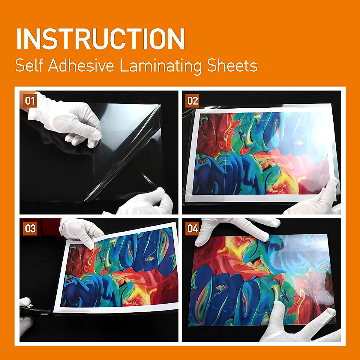 [VIOLETTO] (20 Sheets) Self Adhesive Laminating Sheets, Self-Seal, No Machine Needed, self Sealing, 8.5 x 11 Inch
