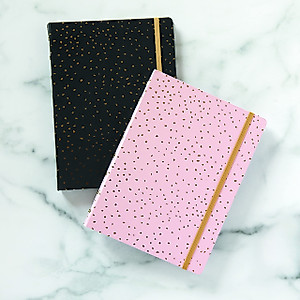 Filofax Refillable Notebook, A5 Size, Confetti Collection, 8.25" x 5.75", Charcoal (B115117U)