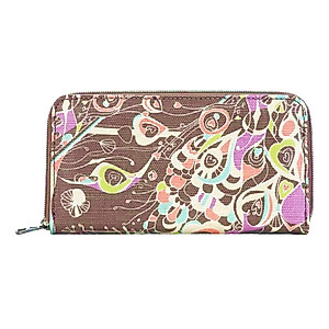 Sakroots Artist Circle Large Wallet, Slate Songbird