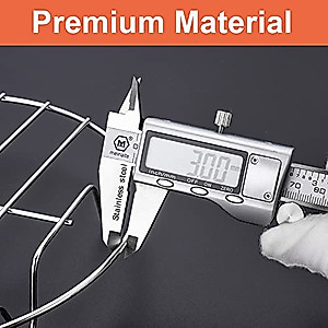 Wotermly 5 Pack Round Cooling Racks Set, 6, 7, 8, 9, 10 inch Air Fryer Rack Steamer Rack Baking Rack Stainless Steel Cake Pan for Baking Canning Cooking Lifting Food in Pots