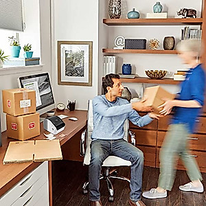 Brother QL-1100C Wide Format Wired Professional Monochrome Postage and Barcode Direct Thermal Label Printer, Black and White - Print via USB - 4" Wide, 300 x 300 dpi, 69 Labels Per Minute, Auto Cutter