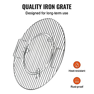 VEVOR 21 inch 22 inch, Round Grates Kettle Charcoal Grill Replacement Parts for Outdoor Cooking, Barbecue Camping, Picnic, Backyard, Silver