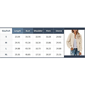 Eurivicy Women Fleece Jacket Winter Bomber Long Sleeve Faux Sherpa Fuzzy Casual Zip Up Coat Pocket