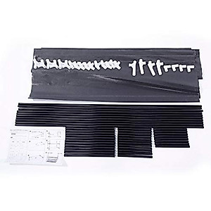 SoSo-BanTian1989 Black 5-Tiers Metal Tube Shoe Rack, 25 Pairs Non-Woven Fabric Shoe Storage Organizer Cabinet Tower Shelf