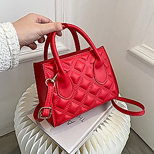 Hundred Fortune Women Fashion Lattice Embossing Shoulder Bags Female Leather Crossbody Bag