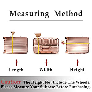 Yuppies Clear PVC Suitcase Cover, Protective Luggage Cover for 24 inch Wheeled Suitcase (24inch (16.2" L x 10.6" W x 21.5" H))