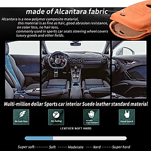 CROWEIPT for Tesla Model X Key Fob Cover Holder Keychain Case Suede Leather for Tesla Model X Smart Remote Accessories