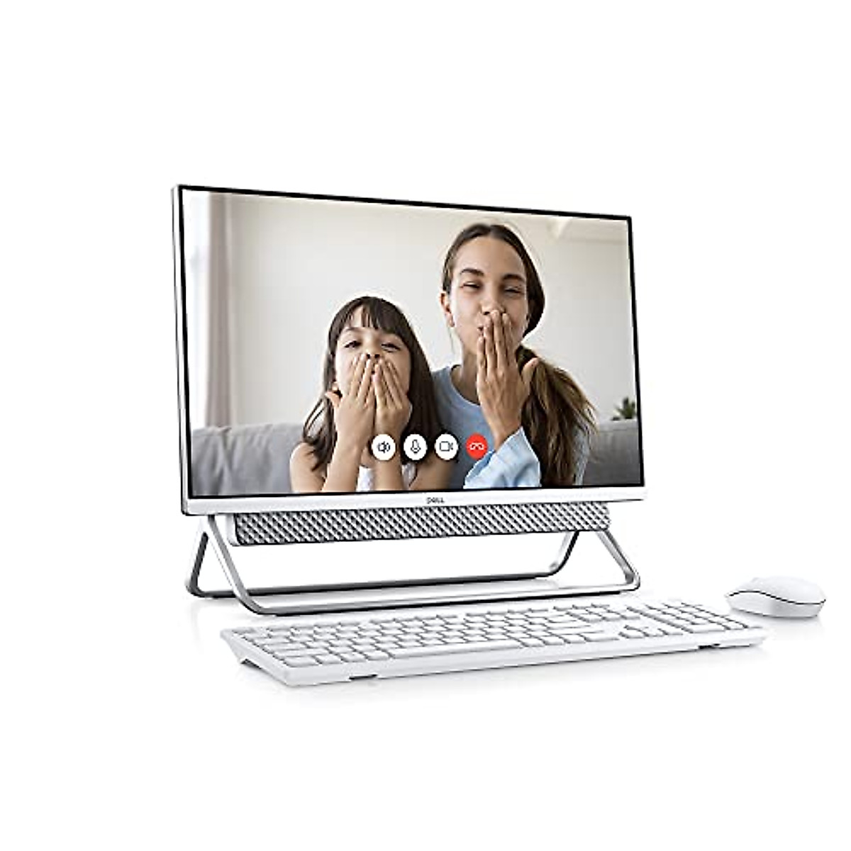 Dell Inspiron 5400 24-inch All in One Desktop - FHD (1920 x 1080) Display, Pop-Up Webcam, Intel Core i3-1115G4, 8GB DDR4 RAM, 256GB SSD, Intel UHD Graphics, USB-C, Bluetooth, Windows 11 Home - Silver