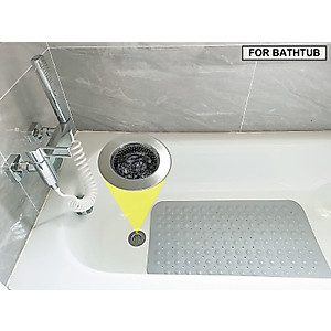 Seatery 2PCS Bathtub Drain Strainers, Shower Drain Hair Catcher, Stainless Steel Drain Cover Basket for Bathroom Laundry Floor Drain, Fit for 1.75"-3.0" Drain Hole